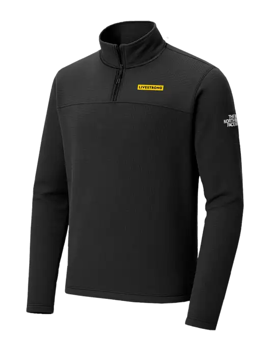 The North Face Aim 1/4-Zip Black Fleece w/LIVESTRONG Logo