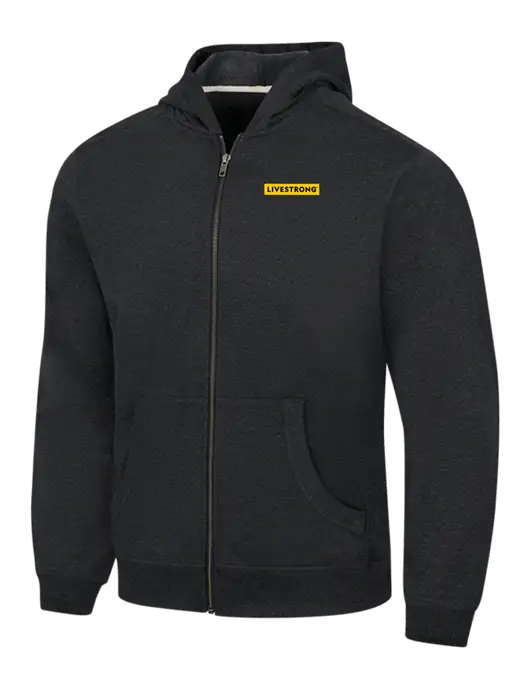 Charcoal Heather Re-Fleece Full-Zip Hoodie w/LIVESTRONG Logo
