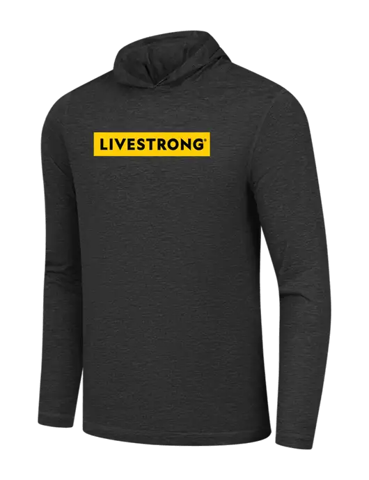 Simply Soft Black Frost Tri Long Sleeve Hoodie w/LIVESTRONG Logo