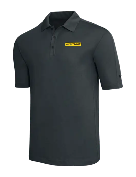 Nike Dark Grey Tech Sport Dri-FIT Polo w/LIVESTRONG Logo