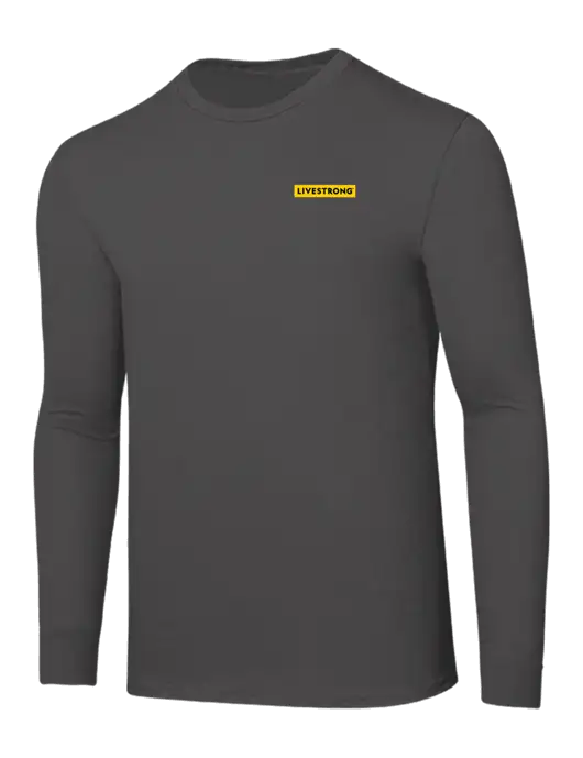 Seriously Soft Dark Grey Long Sleeve T-Shirt w/LIVESTRONG Logo