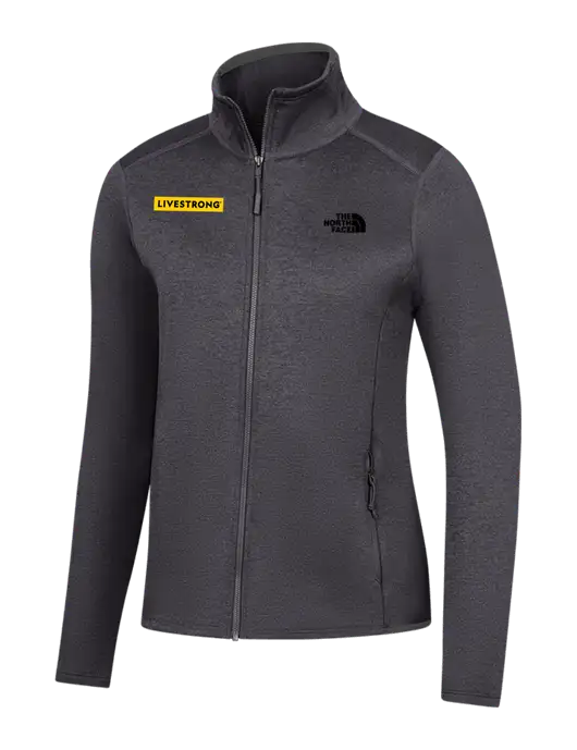 The North Face Womens Dark Grey Heather Skyline Full-Zip Fleece Jacket ...