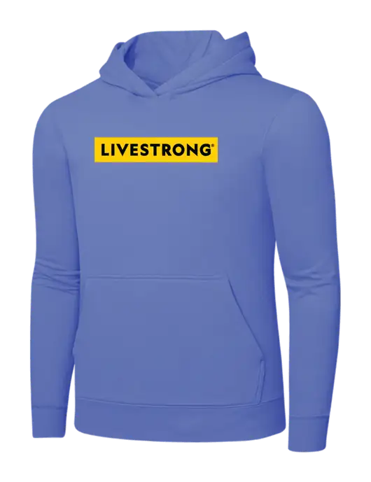 Carolina Blue 7.8 oz Ring Spun Hooded Sweatshirt w/LIVESTRONG Logo