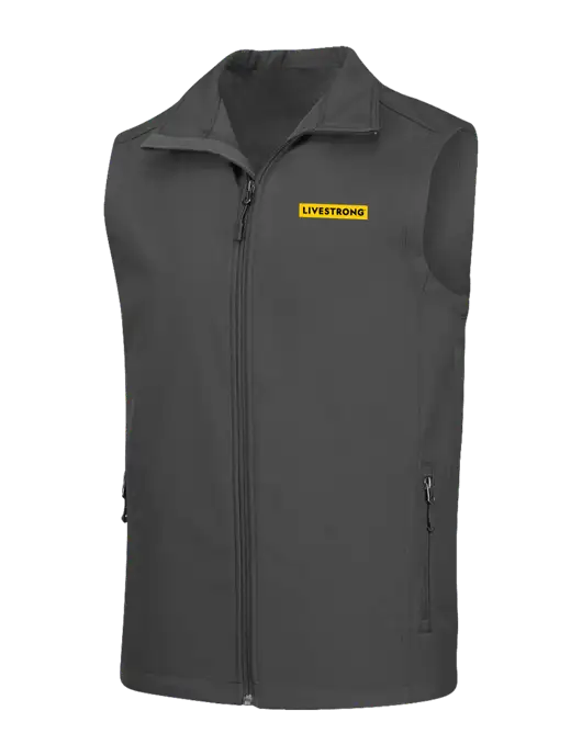 Dark Grey Core Soft Shell Vest w/LIVESTRONG Logo