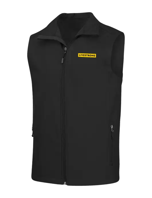 Black Core Soft Shell Vest w/LIVESTRONG Logo