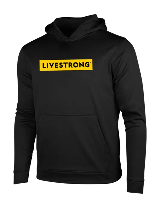 Black Fleece Sport-Wick Hooded Pullover w/LIVESTRONG Logo