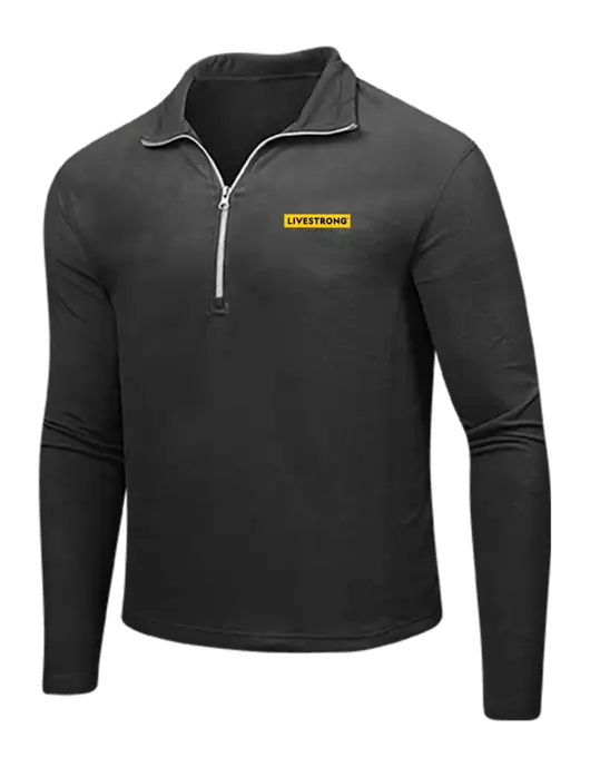 Black Microfleece 1/2 Zip Pullover w/LIVESTRONG Logo