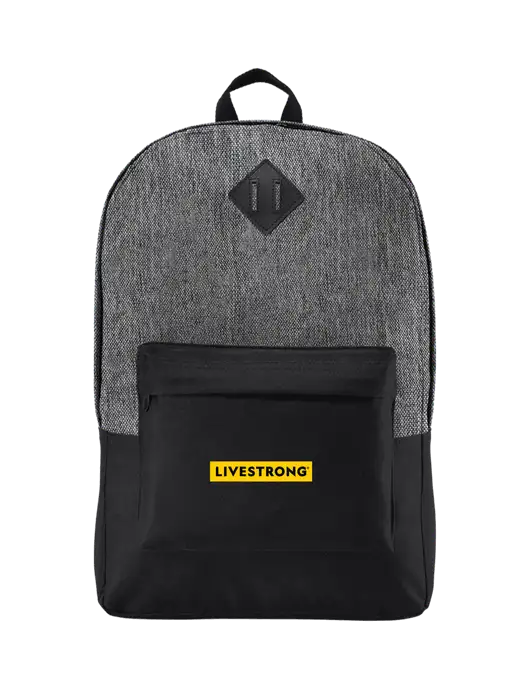 Retro Heather Grey/Black Backpack w/LIVESTRONG Logo