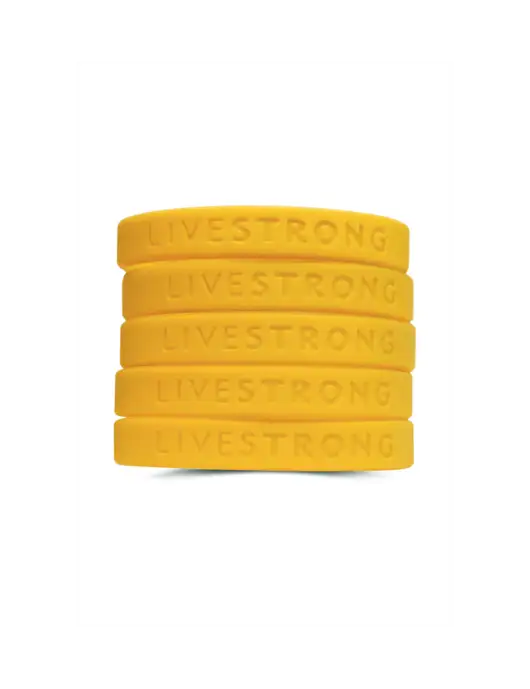 Livestrong 5-Pack Yellow Single Wristband-XXL